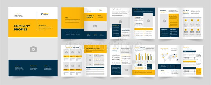 Company Profile Layout Profile Company Template Brochure Design Stock ...