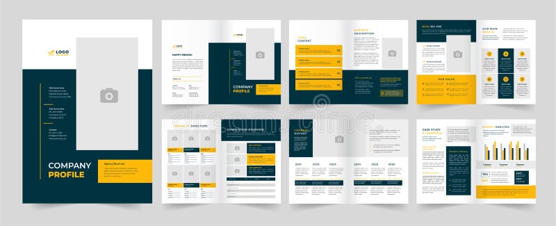 Company Profile Layout Profile Company Template Brochure Design Stock ...