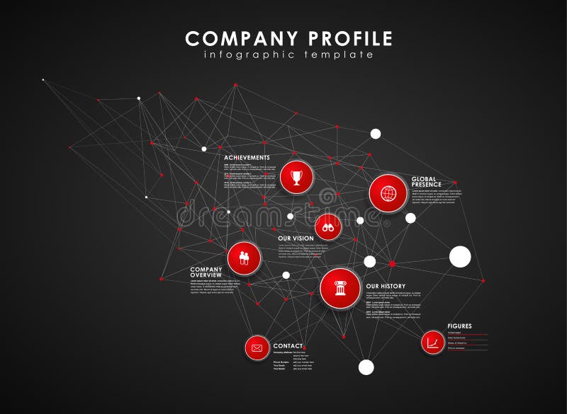 Company Profile Overview Template Stock Vector - Illustration of ...
