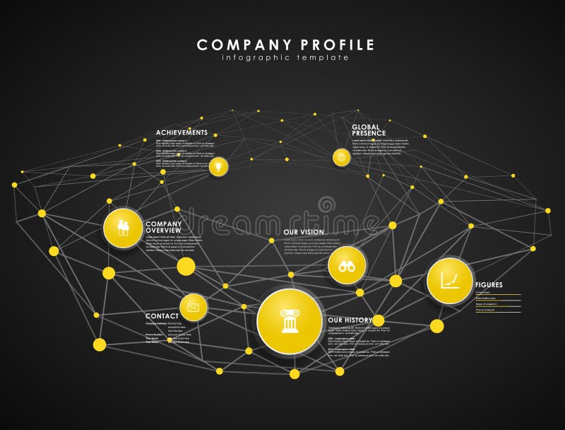 Company Profile Overview Template Stock Illustration - Illustration of ...