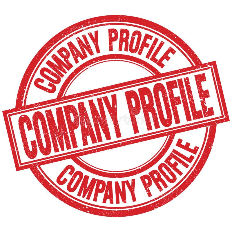 COMPANY PROFILE Written Word on Red Stamp Sign Stock Illustration ...