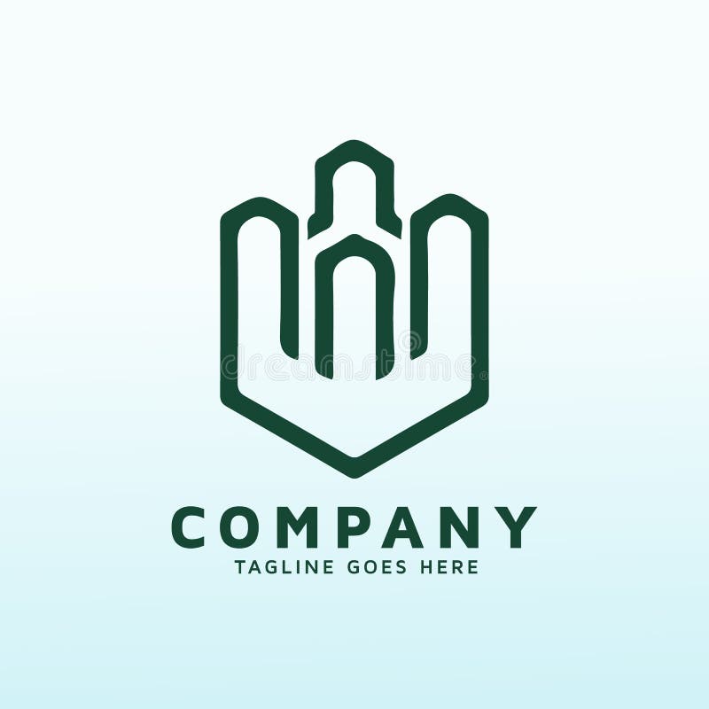 Company Real Estate Vector Logo Design Idea Stock Vector - Illustration ...