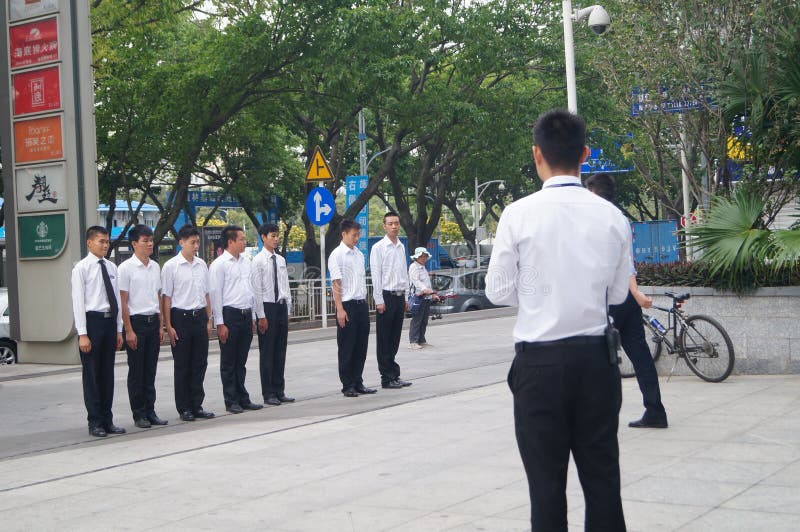 Company Security Officer Training in Formation Editorial Photography ...