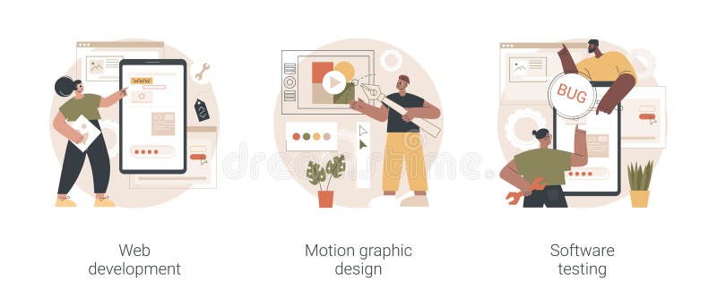 It Company Service Abstract Concept Vector Illustrations. Stock Vector ...