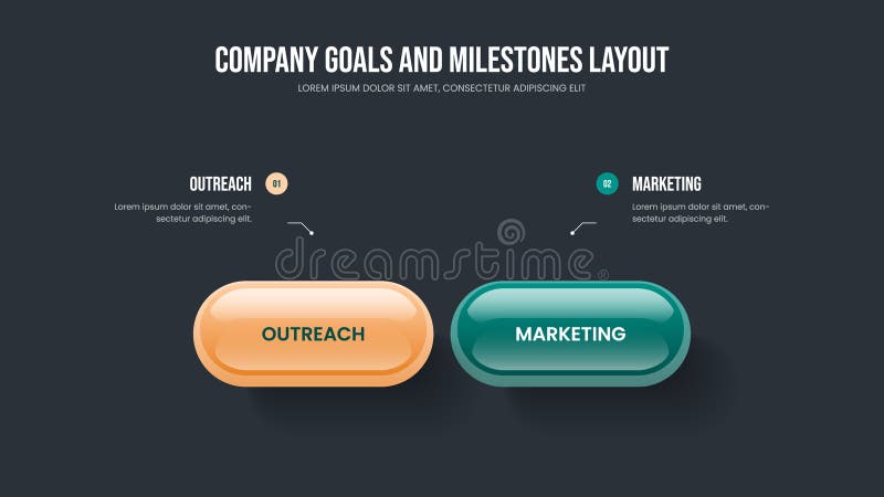 Company Solution 2 Step Infographic Presentation Design. Stock Vector ...