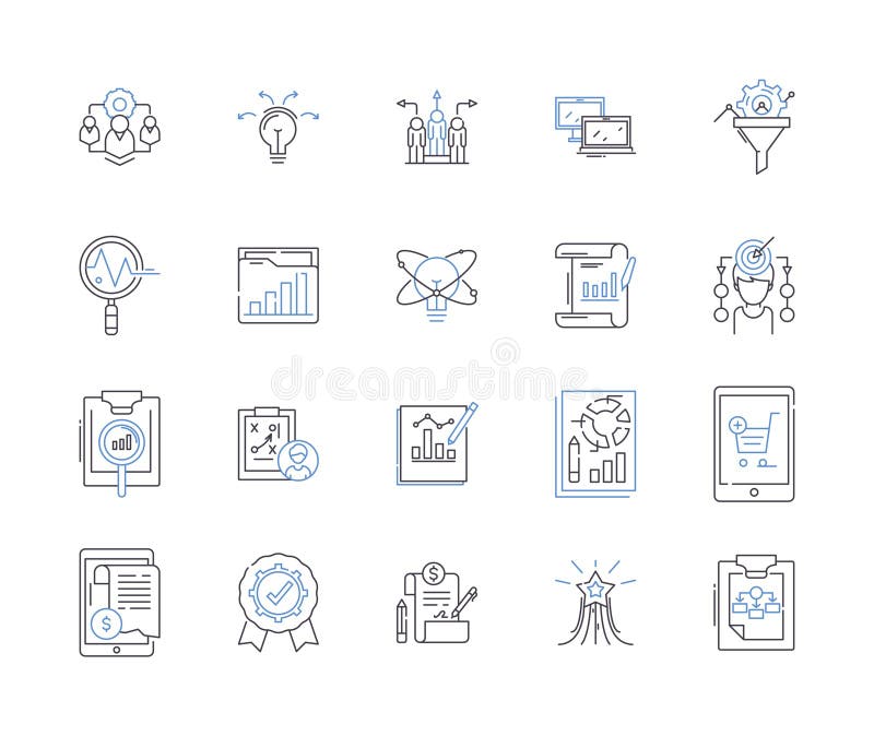 Company Strategy Outline Icons Collection. Strategy, Organization ...
