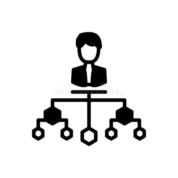 Black Solid Icon for Company Structure, Organization and Company Stock ...