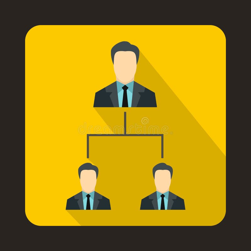 Company Structure Icon, Flat Style Stock Illustration - Illustration of ...