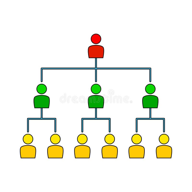 Company Structure Icon Isolated White Background. Corporate Hierarchy ...