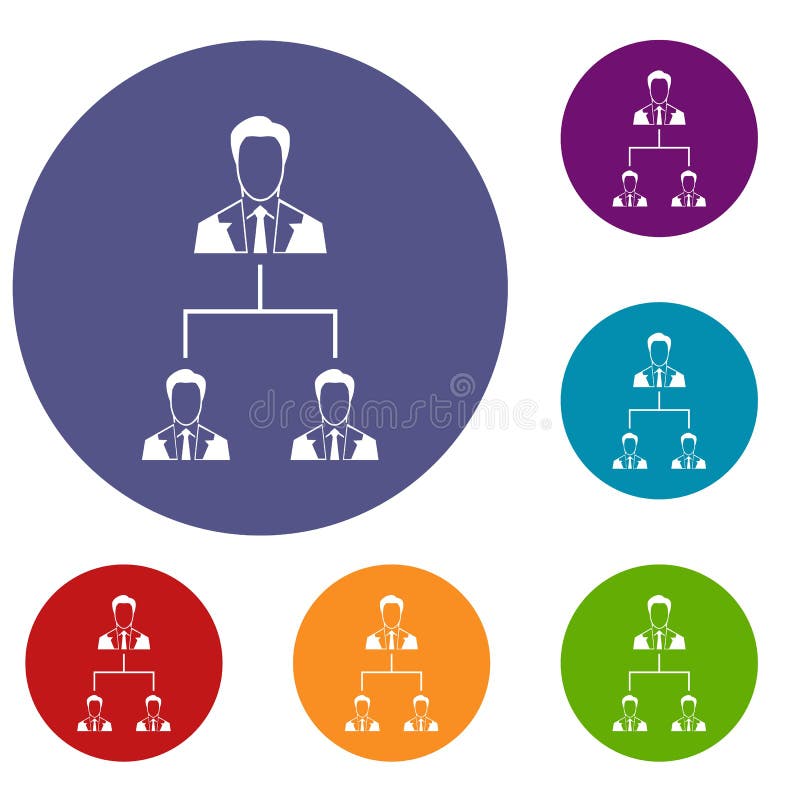 Company Structure Icons Set Stock Vector - Illustration of corporation ...