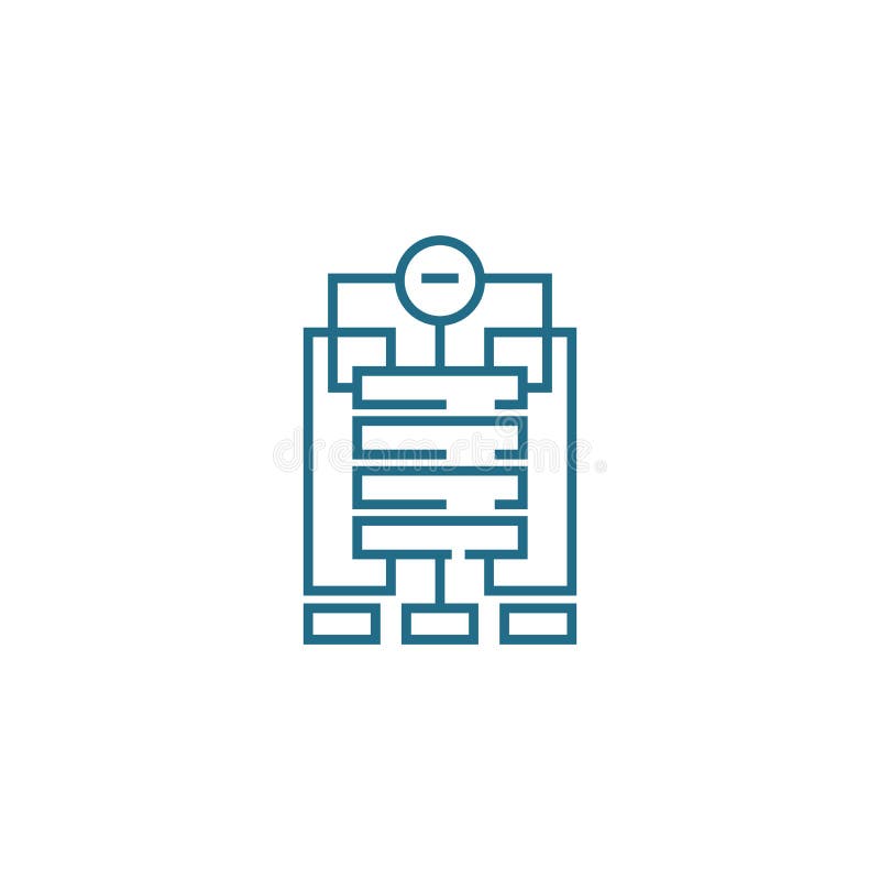 Company Structure Linear Icon Concept Company Structure Line Vector