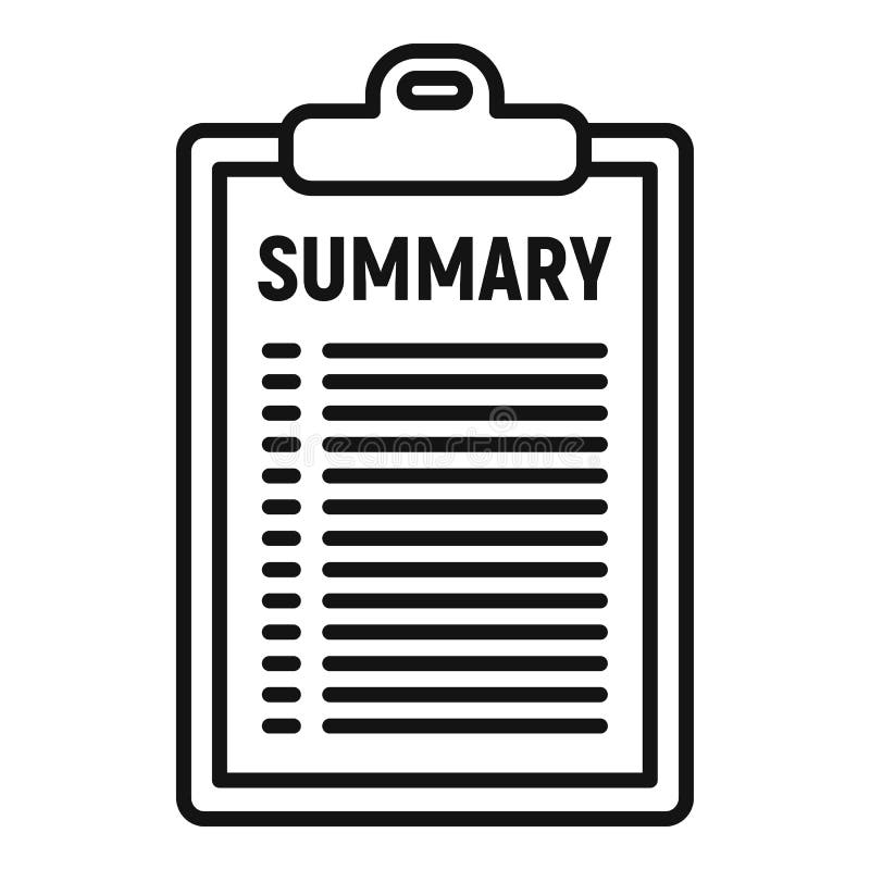 Company Summary Icon, Outline Style Stock Vector - Illustration of ... Company Summary Icon, Outline Style Stock Vector - Illustration of ...