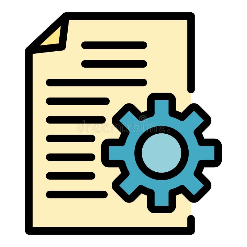 Company System Report Icon Color Outline Vector Stock Vector ...