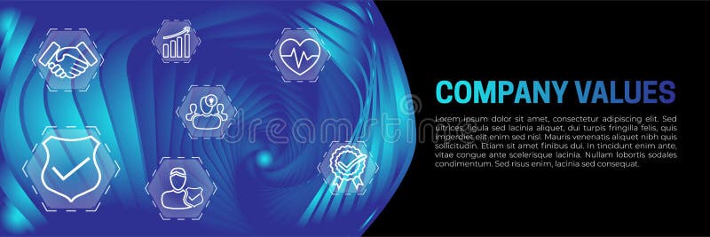 Company Values Modern Banner Background Vector Stock Vector ...