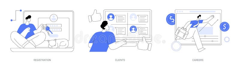 Company Website Navigation Abstract Concept Vector Illustrations. Stock ...