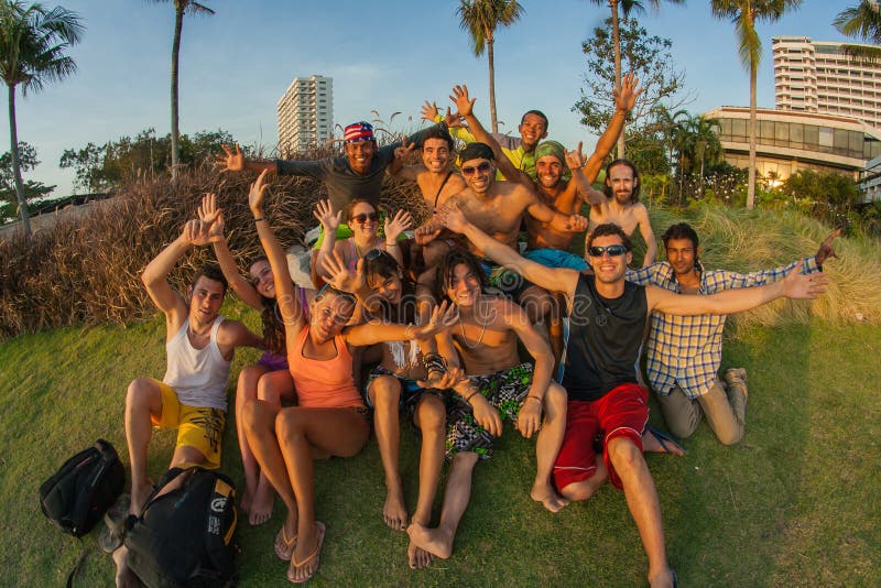 A Company of Young People from Different Countries Editorial Stock ...