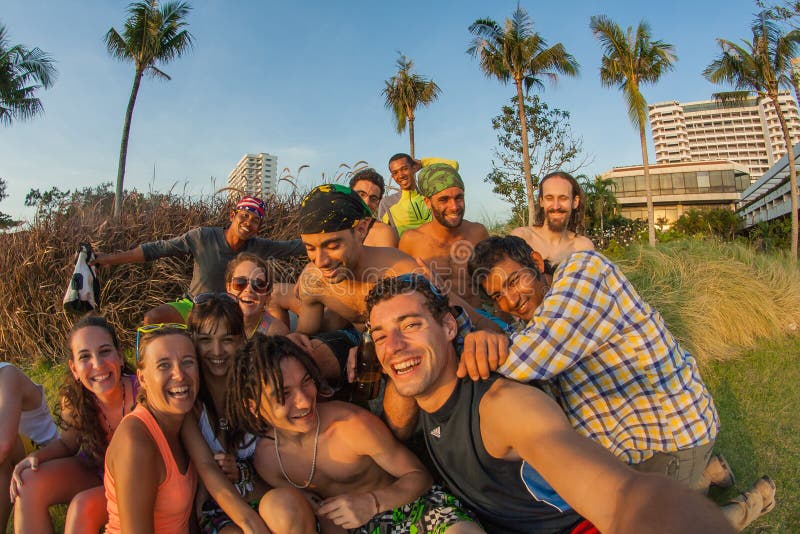 A Company of Young People from Different Countries Editorial Stock ...