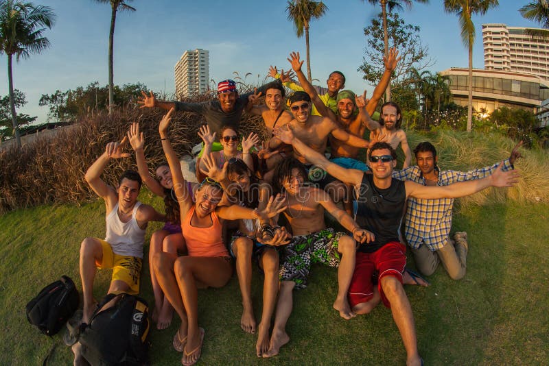 A Company of Young People from Different Countries Editorial Stock ...