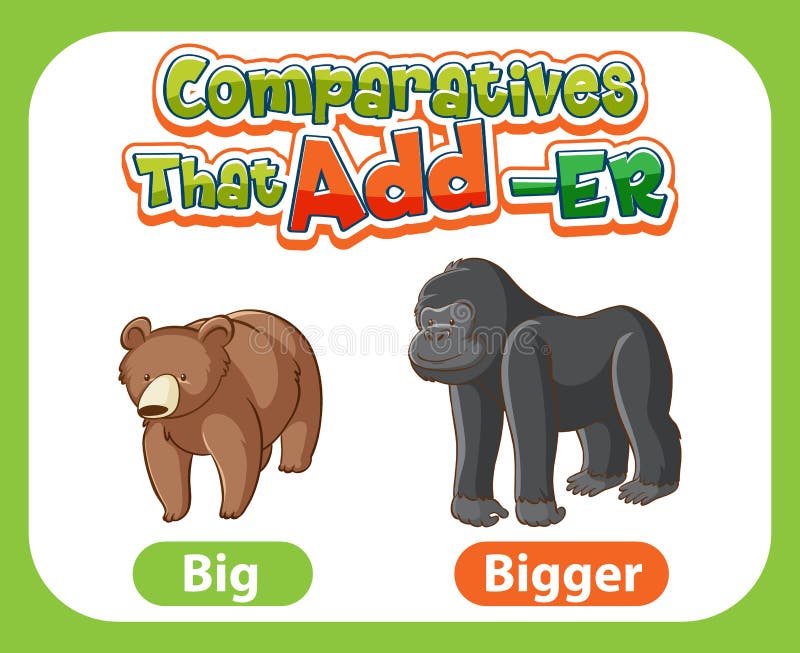 Comparative Adjectives Stock Illustrations – 455 Comparative Adjectives ...