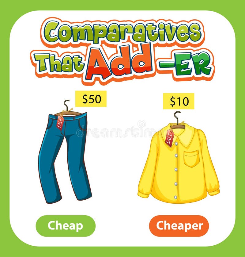 Comparative Adjectives Stock Illustrations – 455 Comparative Adjectives ...