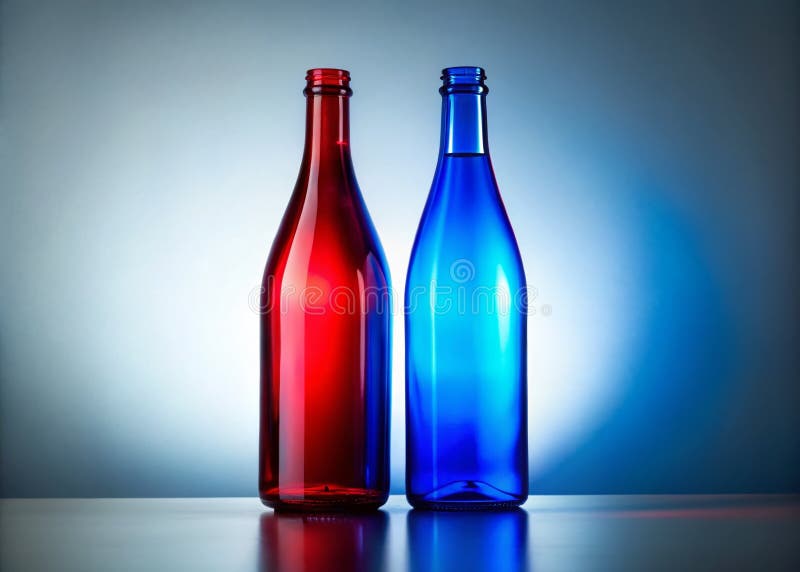 A Comparative Analysis of Blue and Red Bottles Visualizing Design ...
