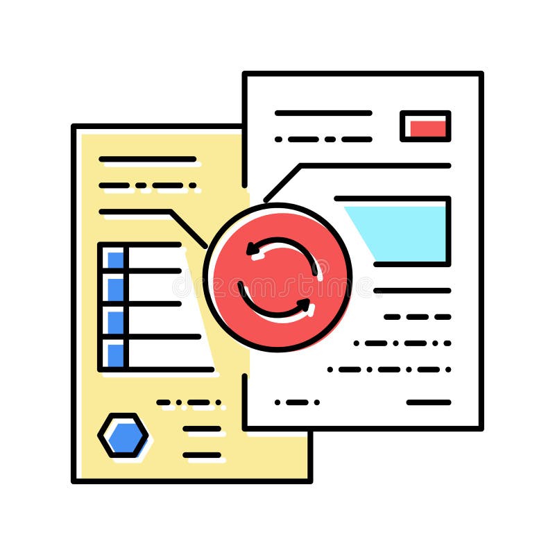 Comparative Analysis Color Icon Vector Illustration Stock Vector ...