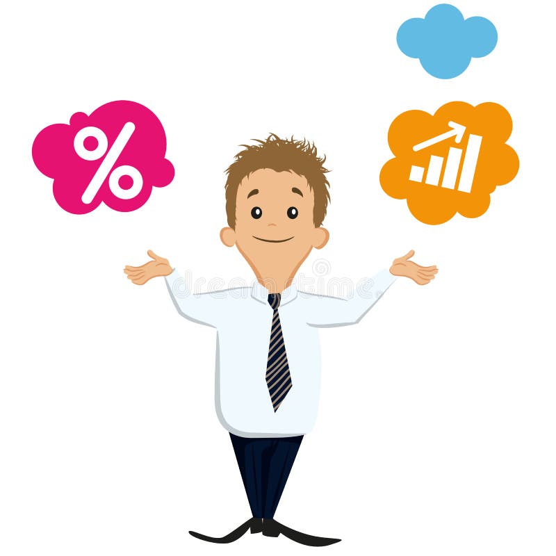 Comparative businessman stock vector. Illustration of compare - 58575639