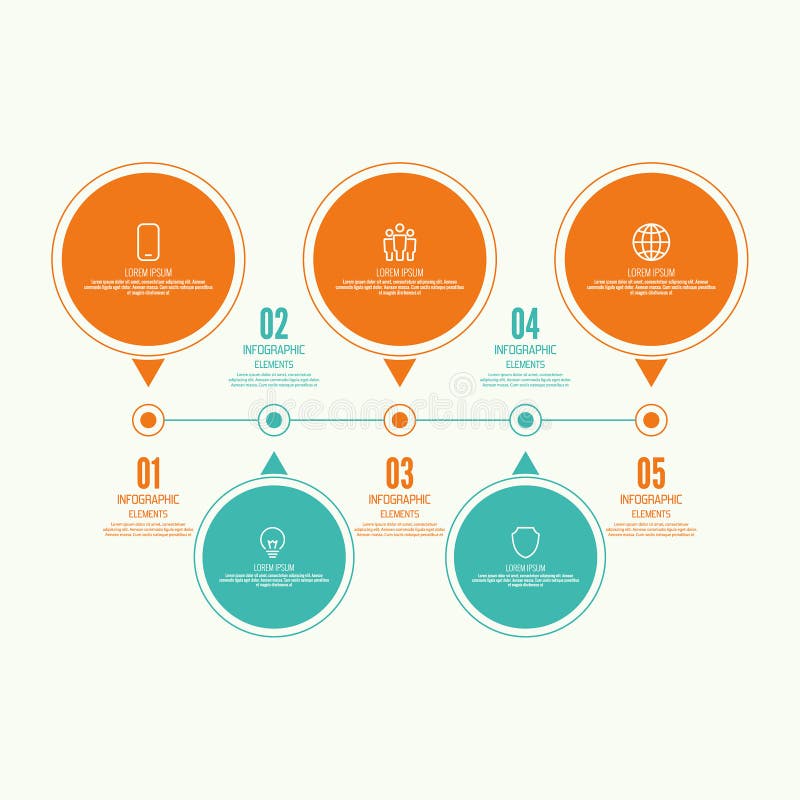 Timeline Infographic with Arrows and Pointers. Stock Vector ...