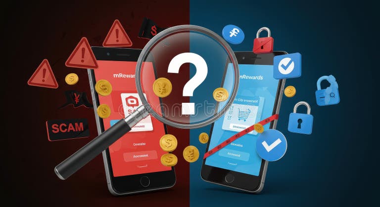 Comparative Illustration Highlighting Differences between Scam and ...