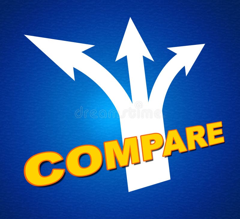 Compare Arrows Shows Side by Side and Differentiate Stock Illustration ...