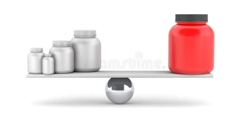 Compare Supplements or Drugs Stock Illustration - Illustration of ball ...