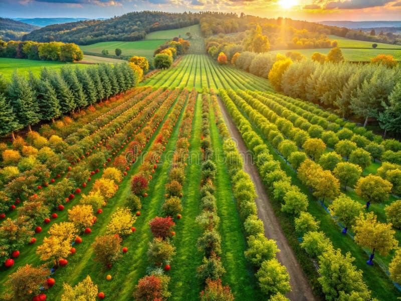Comparing Apple Orchards and Orange Groves a BirdsEye View of Fruit ...