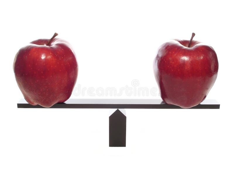 Comparing Apples To Apples Metaphor Stock Image - Image of background ...