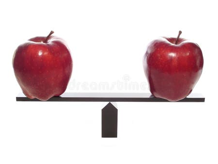 Comparing Apples To Apples Metaphor Stock Image - Image of background ...
