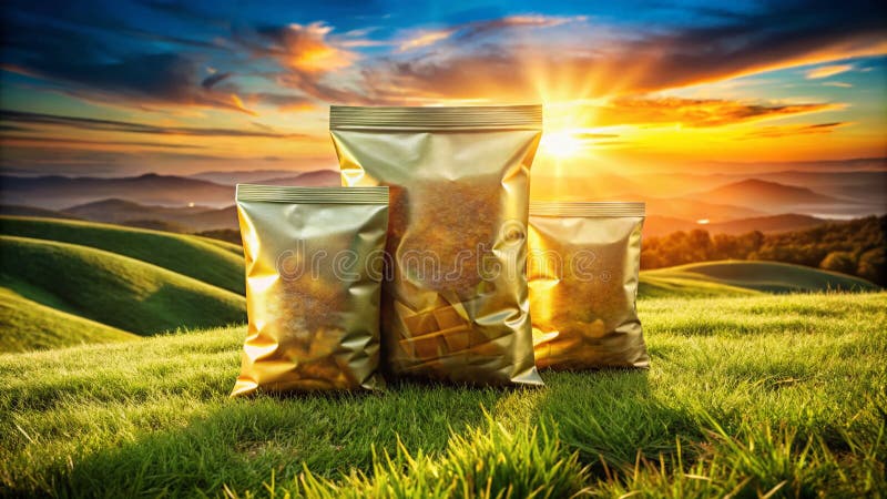 Comparing Chip Bag Sizes a Scenic Hilltop Showcase of Small Medium and ...