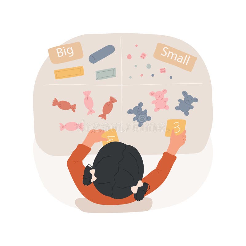 Comparing and Counting Objects Isolated Cartoon Vector Illustration ...