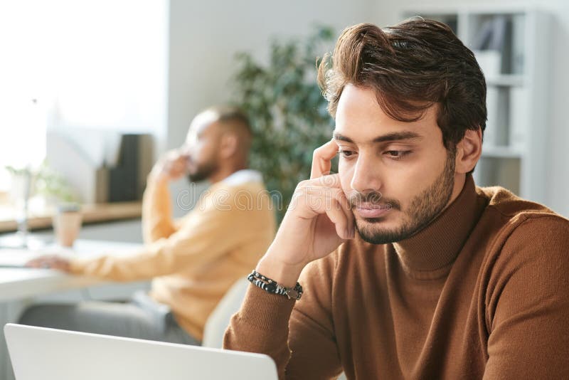 Comparing Data with Colleague Stock Photo - Image of entrepreneur ...