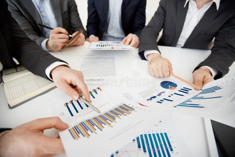 Comparing data stock image. Image of hand, corporate - 56005113
