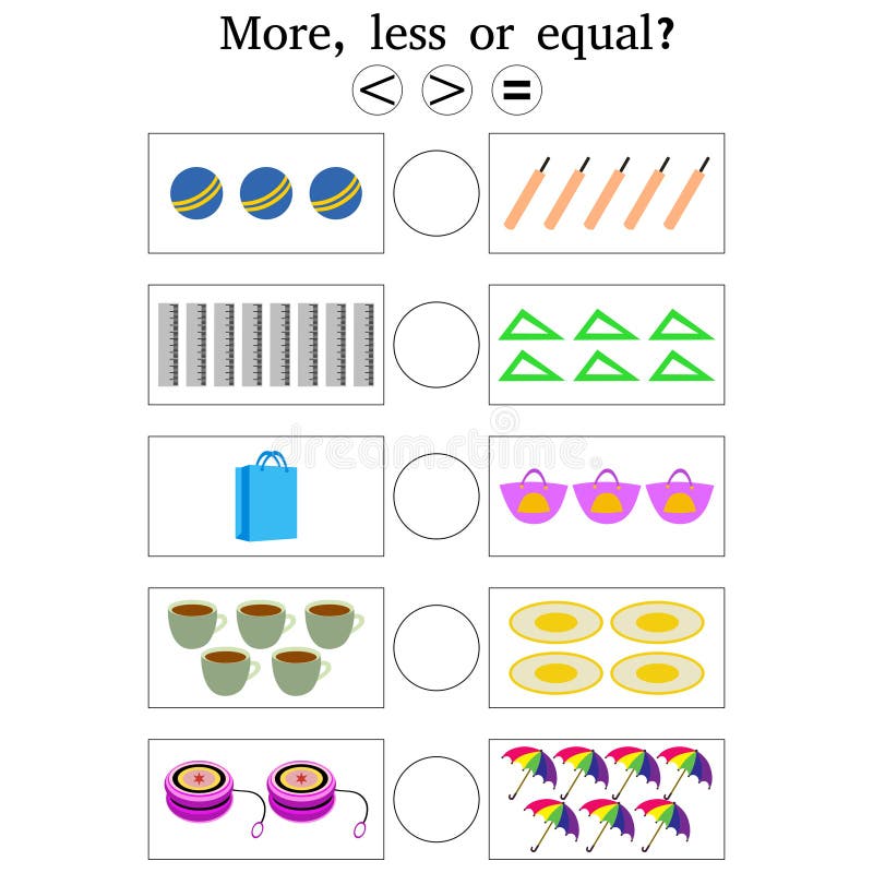 Comparing Numbers Worksheet. Stock Vector - Illustration of false ... Comparing Numbers Worksheet. Stock Vector - Illustration of false ...