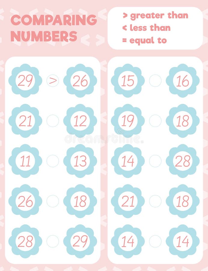 Comparing Numbers Stock Illustrations – 125 Comparing Numbers Stock ...