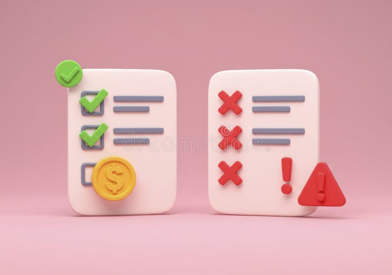 Comparing Task List Success and Failure with Checkmarks and X Marks ...