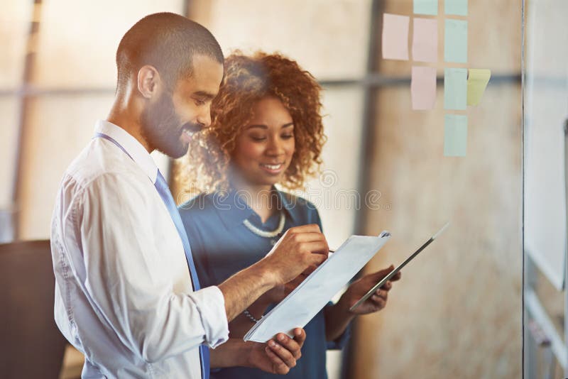 Comparing Thoughts with Positivity. Two Young Professionals ...