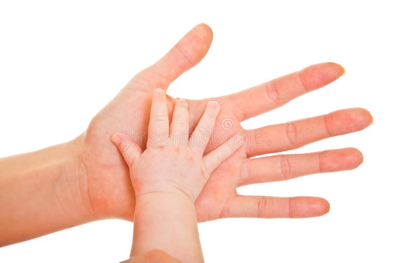 Comparision of Adult and Infant Hands Stock Image - Image of hands ...