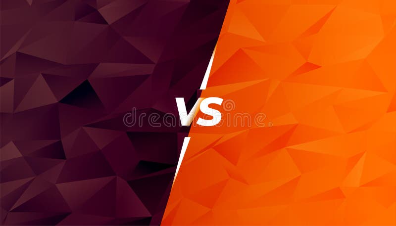 Comparison or Battle Versus Screen in Low Poly Style Stock Vector ...