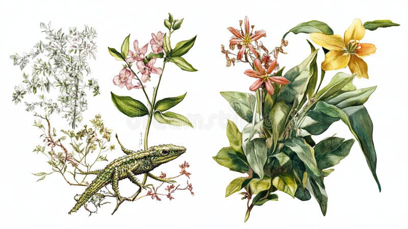 Comparison Chart Modern Vs Ancient Plant Species Stock Photos - Free ...