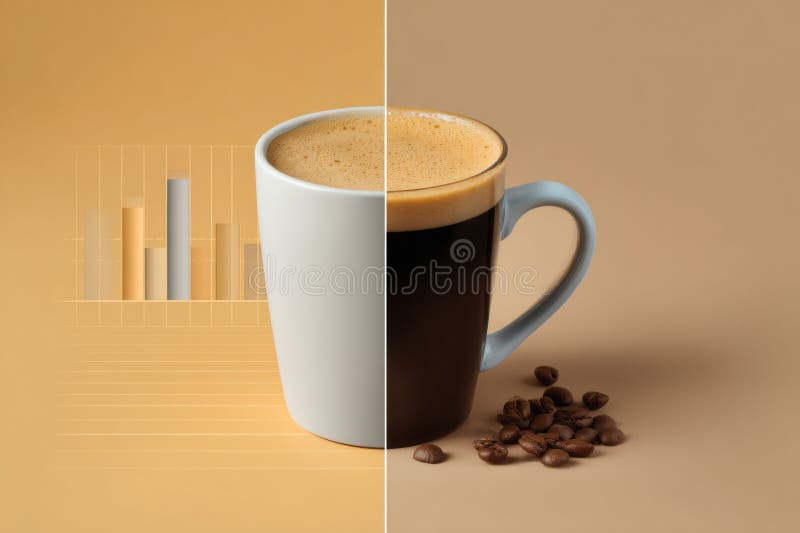 Comparison Chart Showing Energy Boost Versus Crash after Coffee with ...
