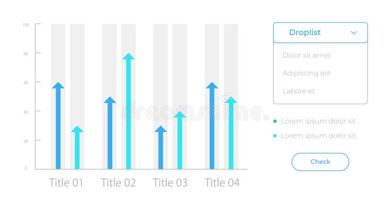 Comparison Chart UI Element Template Stock Vector - Illustration of ...