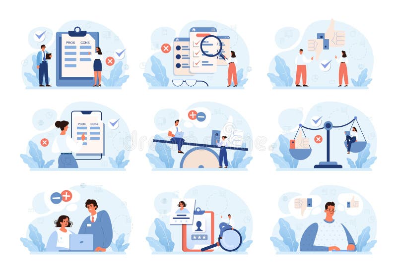 Comparison Concept Set. Pros and Cons with Two Choices Stock Vector ... Comparison Concept Set. Pros and Cons with Two Choices Stock Vector ...