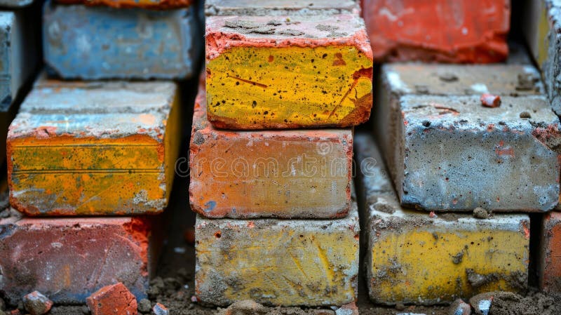 Comparison of Construction Materials with Color Variations in Blocks at ...