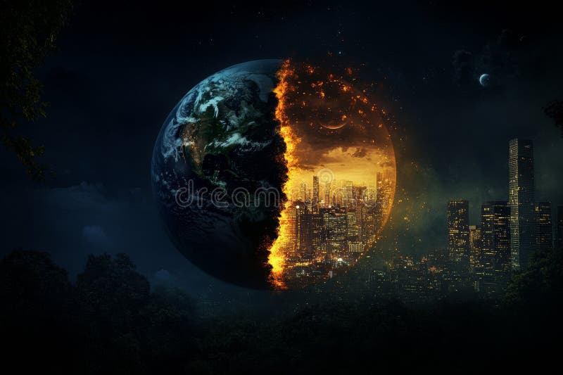 The Comparison between a Cracked Earth and a Green Earth Represents the ...